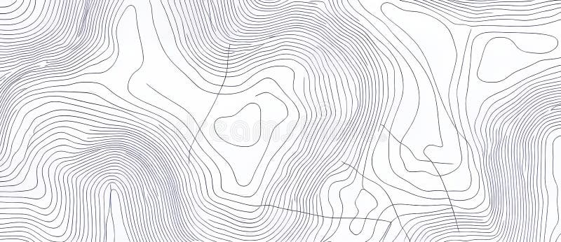 Graph Paper with Curved Reliefs in Blue. Topography Map Pattern ...