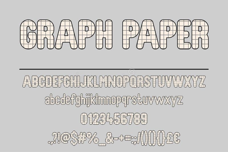 Graph Paper Font Set. Perfect for Scientific and Educational Projects ...