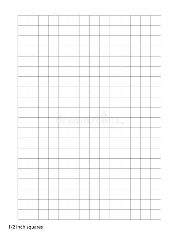 Graph Paper Half Inch Squares Printable Template A4 Notebook Format ...