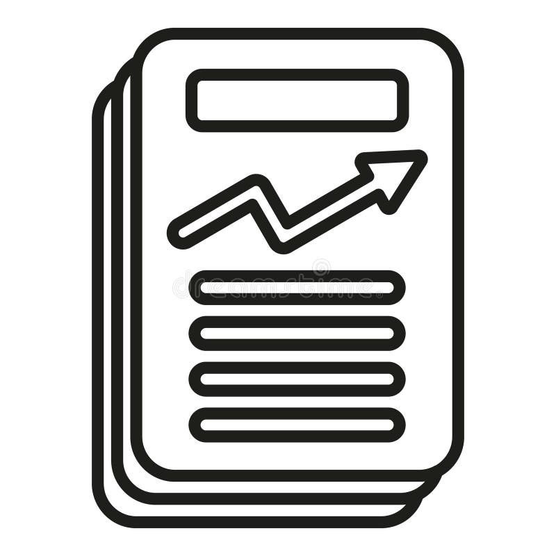 Graph Paper Icon Outline Vector. Business Report Stock Vector ...