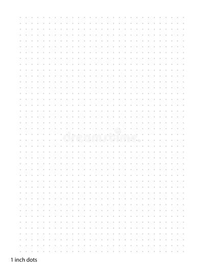 Graph Paper 1 Inch Dots Printable Template A4 Notebook Format. Graph ...