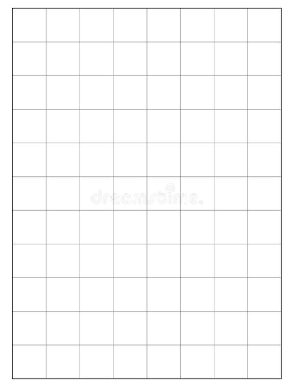 Graph Paper 1 Inch Squares Printable Template A4 Notebook Format. Graph ...