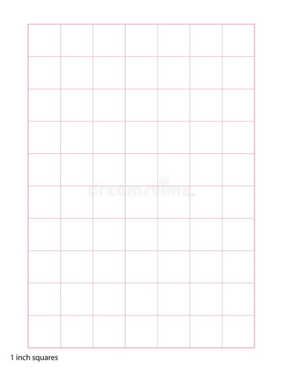 Graph Paper 1 Inch Squares Printable Template A4 Notebook Format. Graph ...