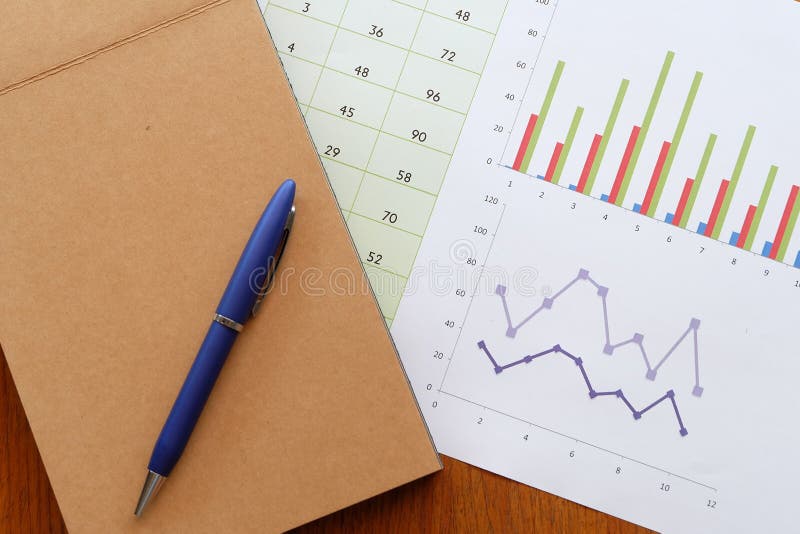 Graph paper and note book stock image. Image of economy - 97419579