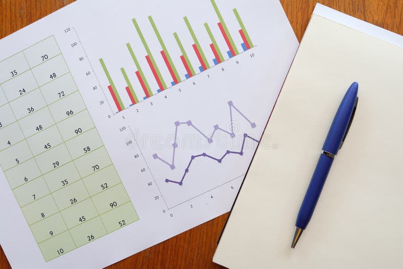 Graph paper and note book stock photo. Image of calculator - 97420084