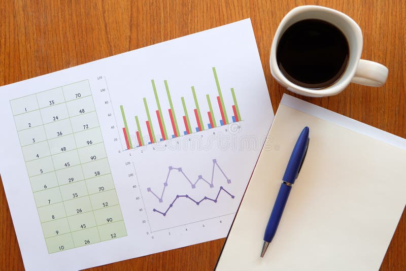 Graph paper and note book stock photo. Image of analyzing - 97420120