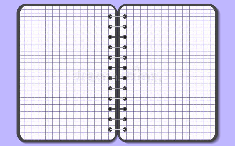 Graph Paper. Open Notepad. Printable Squared Grid Paper with Color ...