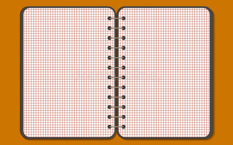 Graph Paper. Open Notepad. Printable Squared Grid Paper with Color ...