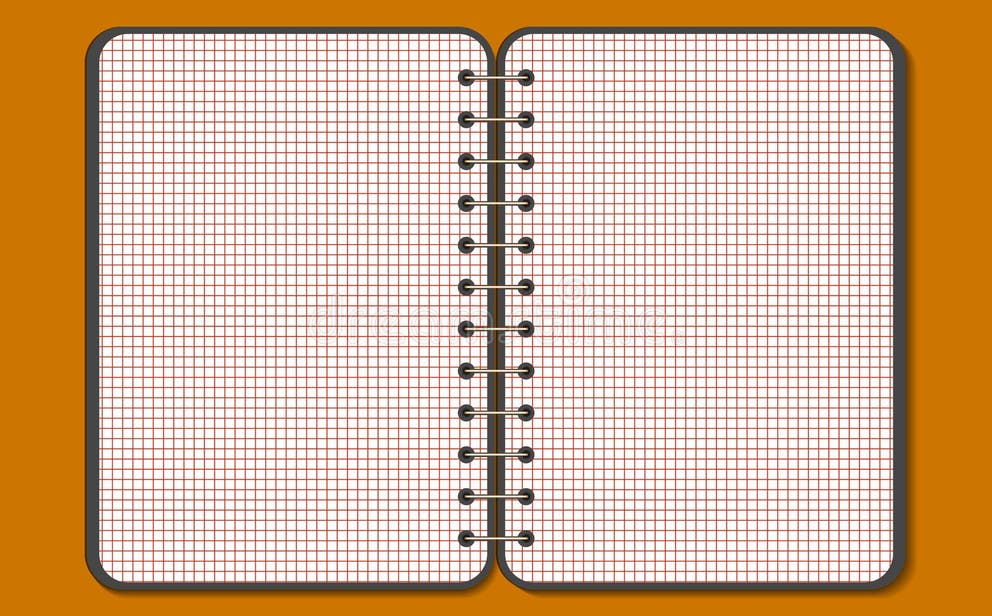 Graph Paper. Open Notepad. Printable Squared Grid Paper with Color ...