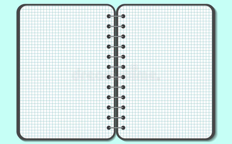 Graph Paper. Open Notepad. Printable Squared Grid Paper with Color ...