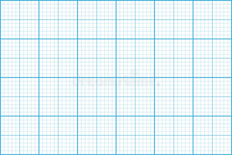 Graph Paper Pattern. Blue Grid Lines. Square Layout. Vector Background ...