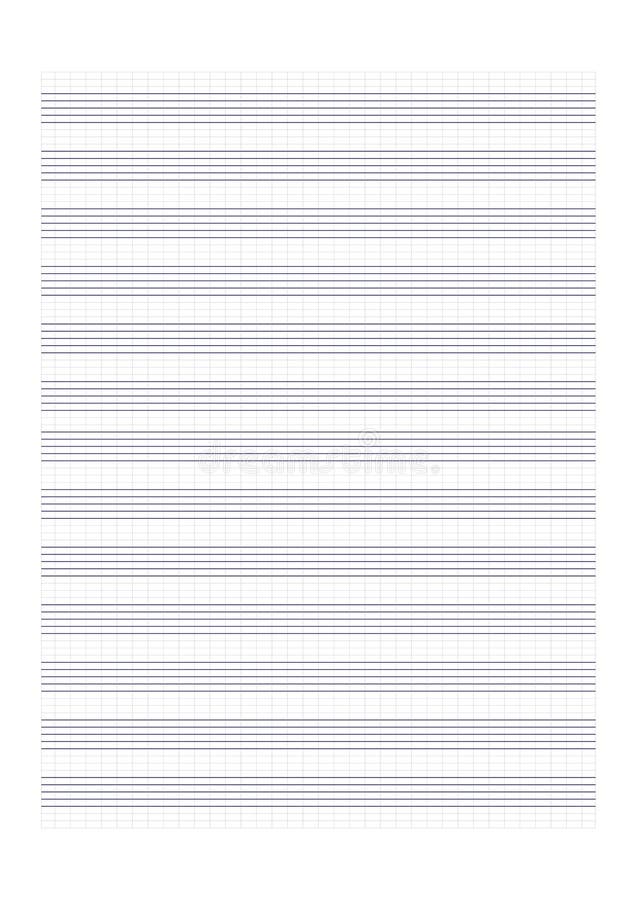 Graph Paper. Printable Grid Paper with Stave on a White Background. a ...