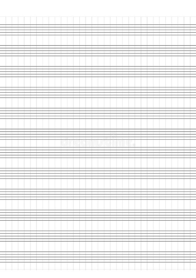 Graph Paper. Printable Grid Paper with Stave on a White Background. a ...
