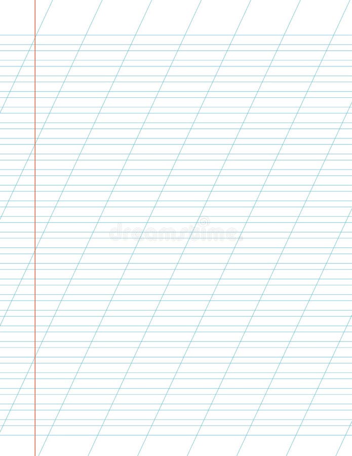 Graph Paper. Printable Lined Grid Paper with Color Horisontal, Diagonal ...