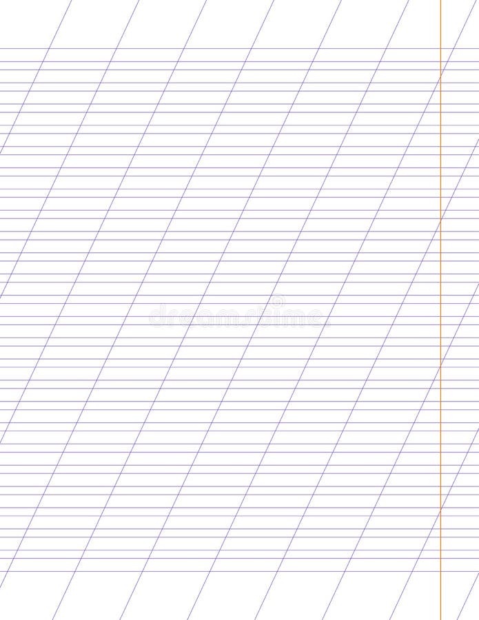 Graph Paper. Printable Lined Grid Paper with Color Horisontal, Diagonal ...