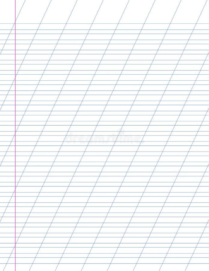 Graph Paper. Printable Lined Grid Paper with Color Horisontal, Diagonal ...