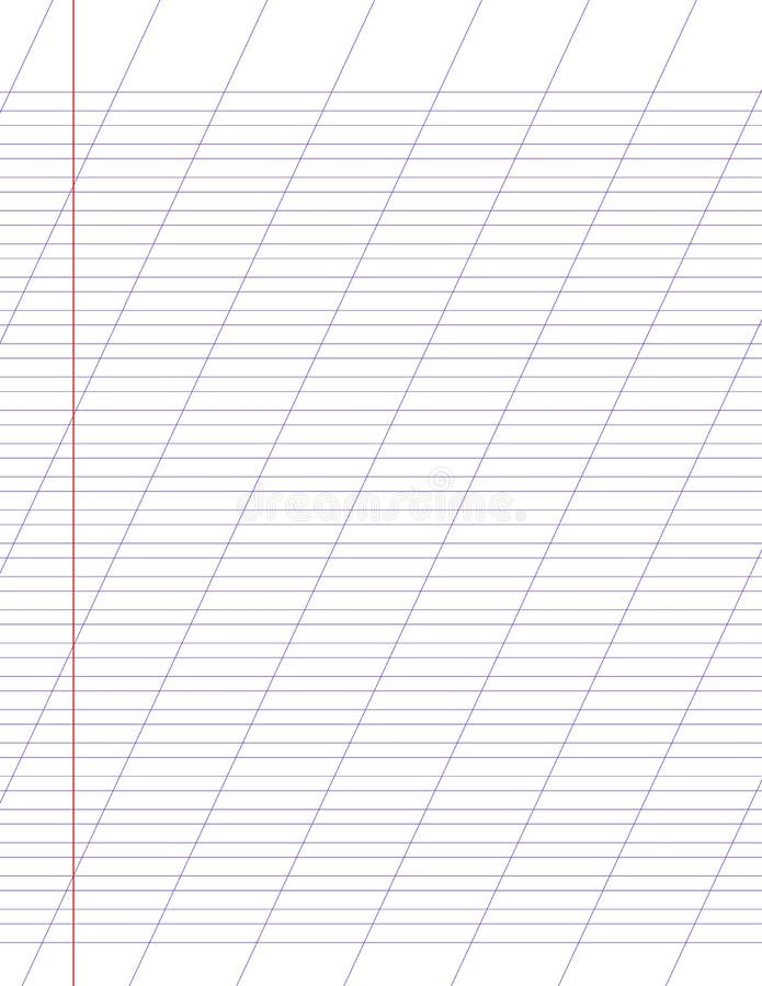 Graph Paper. Printable Lined Grid Paper with Color Horisontal, Diagonal ...