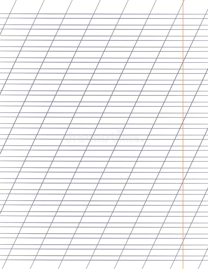 Graph Paper Printable Lined Grid Paper With Color Horisontal Diagonal Lines Stock Vector