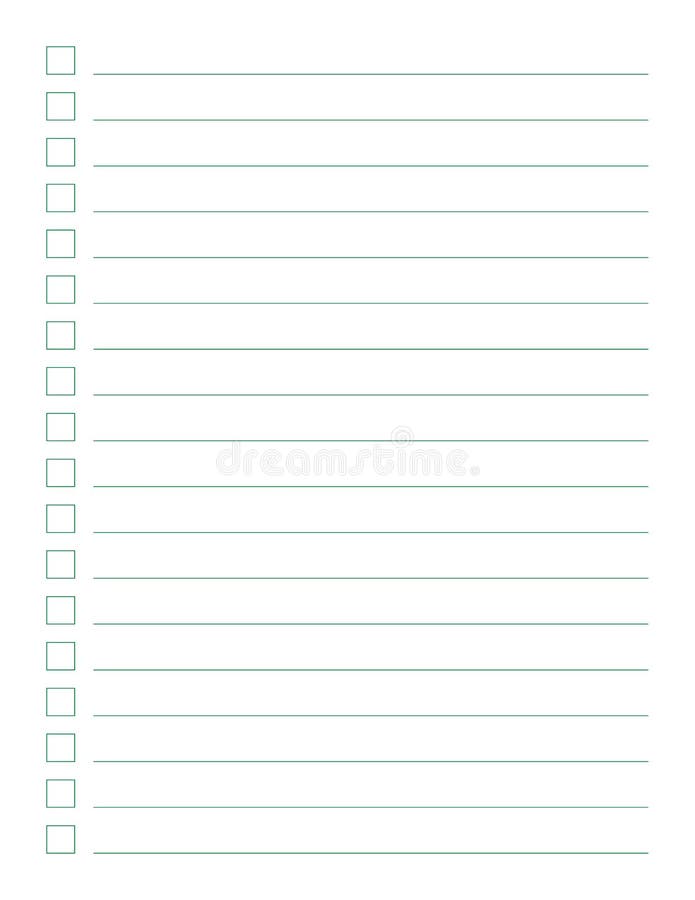 Graph Paper. Printable To Do List with Check Boxes, Checklist, Grid ...
