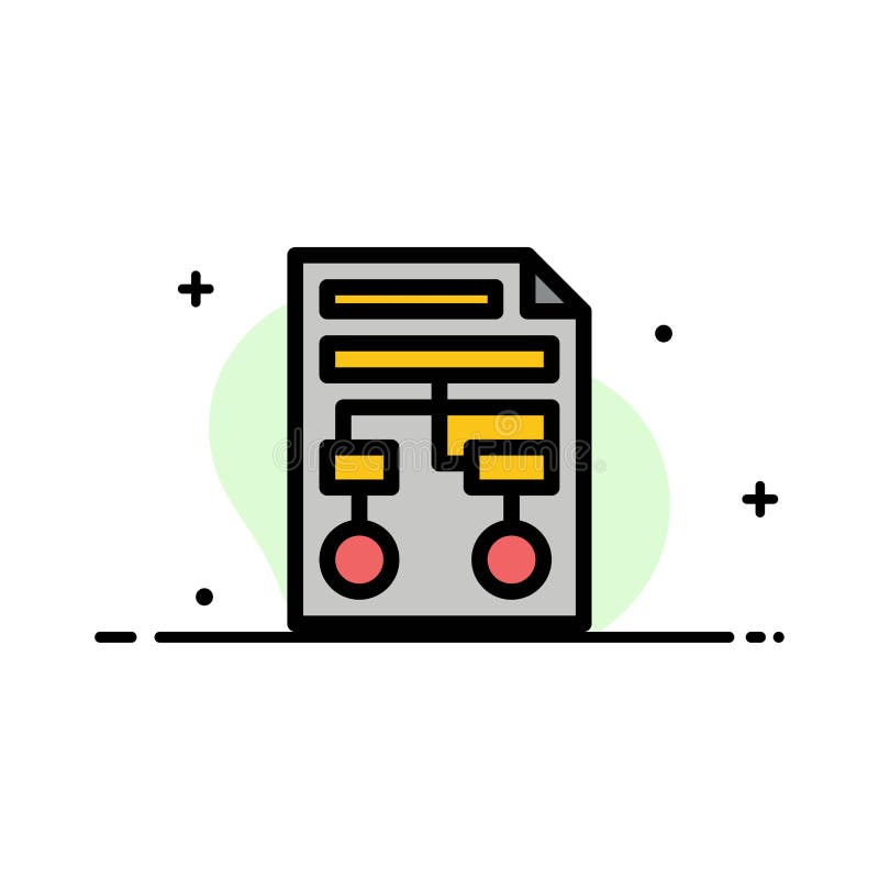 Graph, Paper, Process, Wireframe, Document Business Flat Line Filled ...