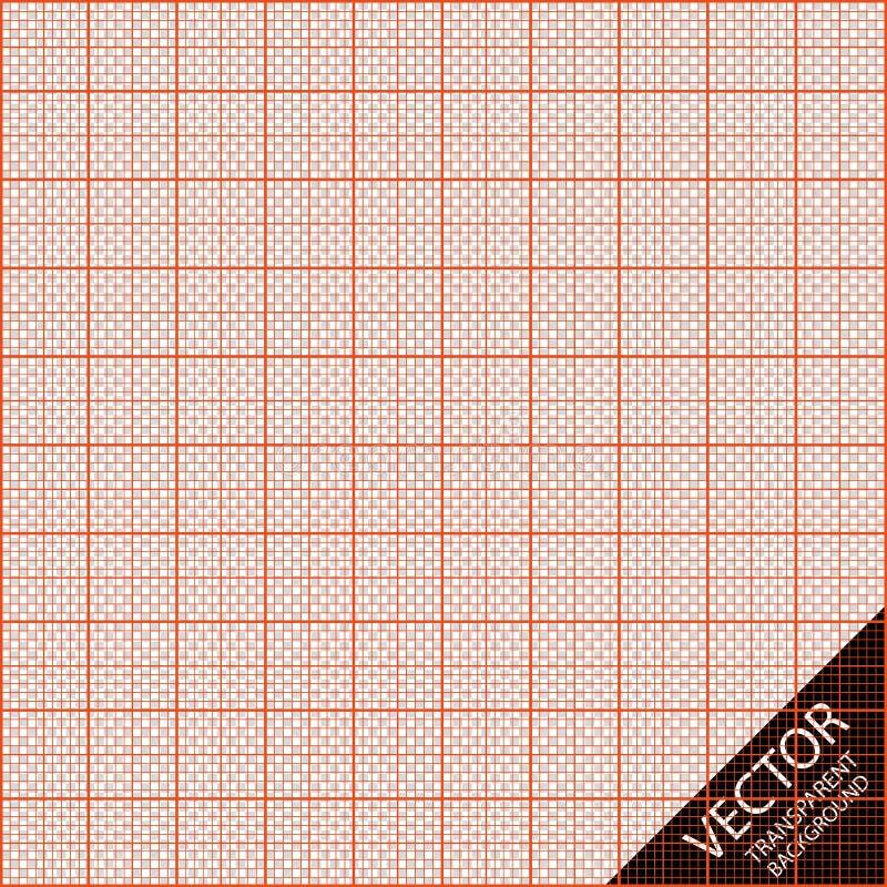 Graph Paper - Seamless Pattern Over Transparent Background - Vector ...