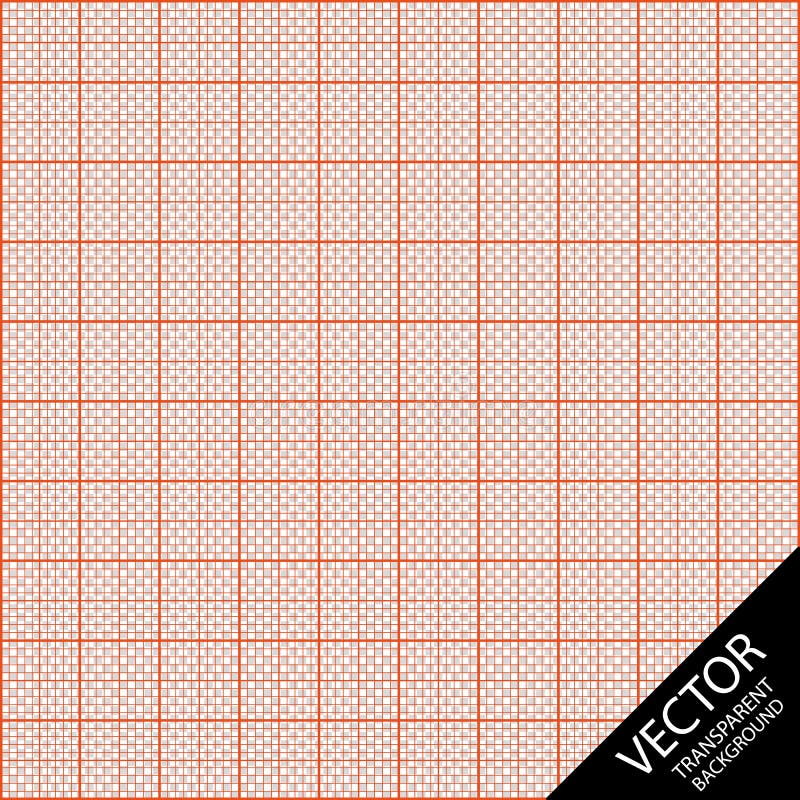 Graph Paper - Seamless Pattern Over Transparent Background - Vector ...