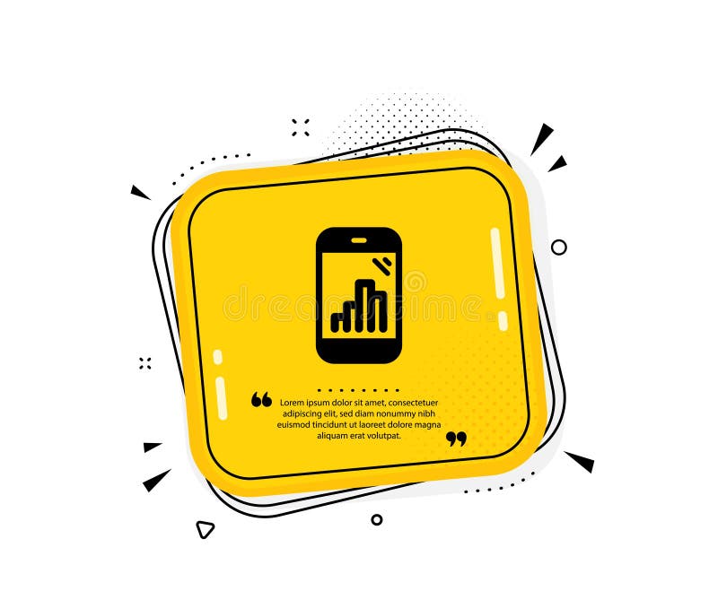 Graph Phone Icon. Column Chart Sign. Vector Stock Vector - Illustration ...