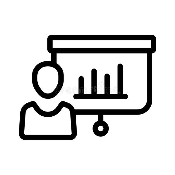 Graph presentation Icon stock vector. Illustration of designed - 358593658