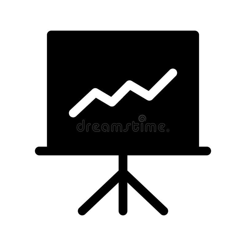 Graph Presentation Icon Vector Symbol Design Illustration Stock Vector ...