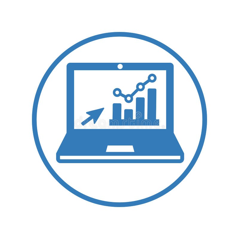 Graph Presentation, Statistics, Web Analytics Vector Icon Stock Vector ...