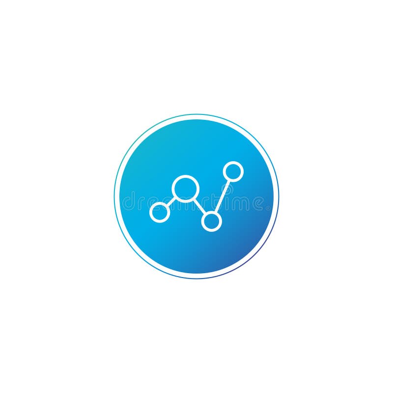 Graph,Profit Symbol, Financial Icon in Blue Circle. Vector Illusration ...