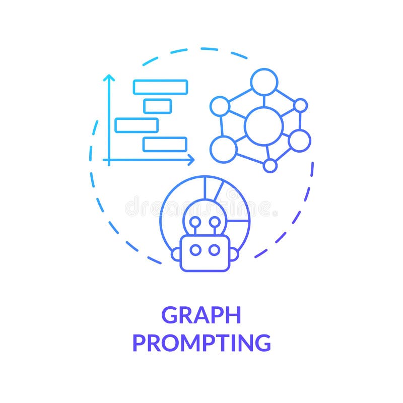 Graph Prompting Blue Gradient Concept Icon Stock Vector - Illustration ...