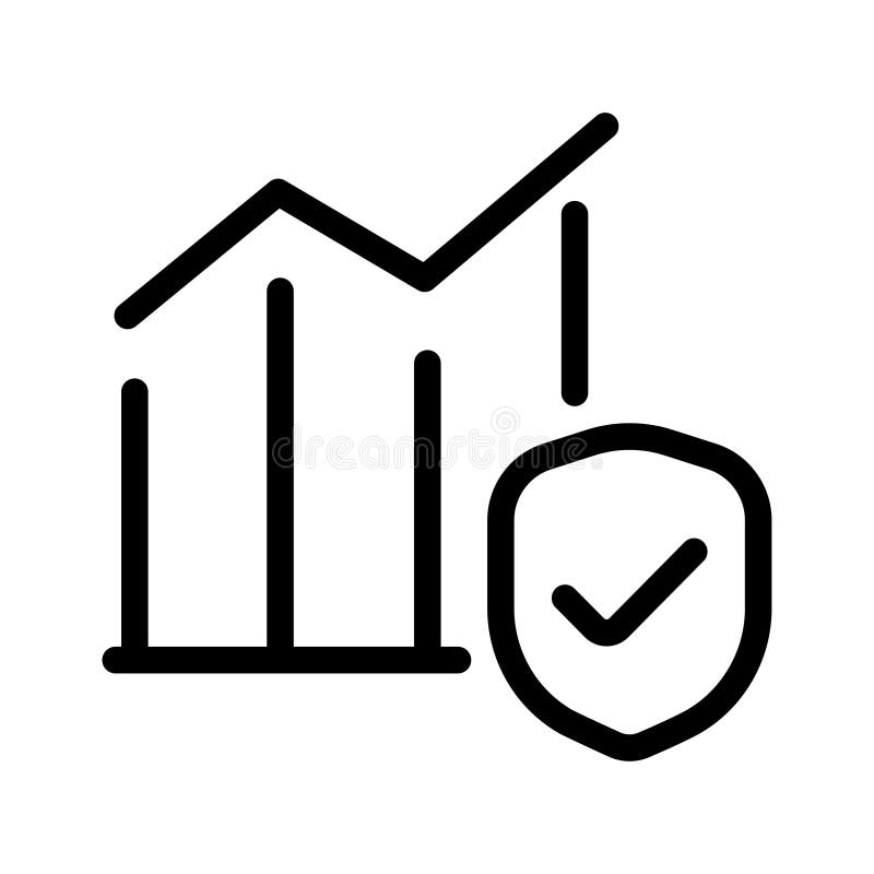 Graph Protection icon stock vector. Illustration of safe - 221112032
