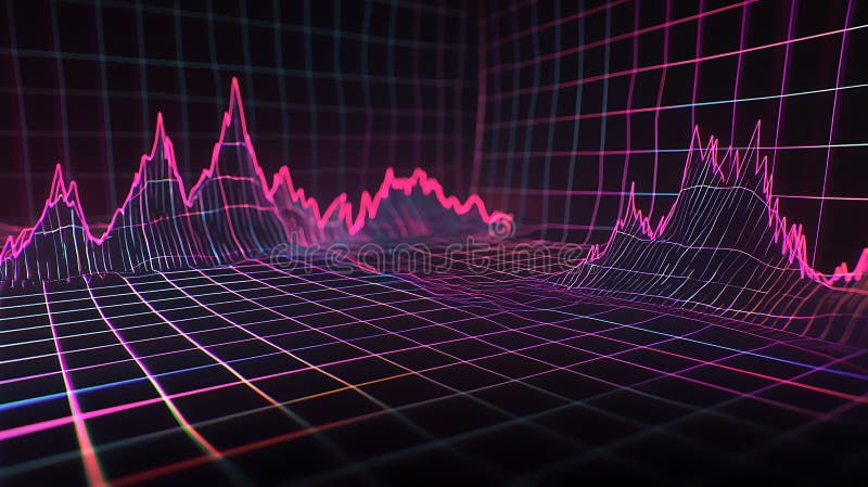 A Graph with a Purple Line that is Going Down Stock Image - Image of ...