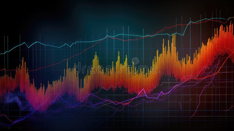 Graph quantitative data stock illustration. Illustration of price ...