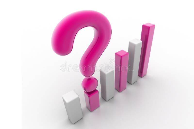 Graph with Red Question Mark Stock Illustration - Illustration of ...