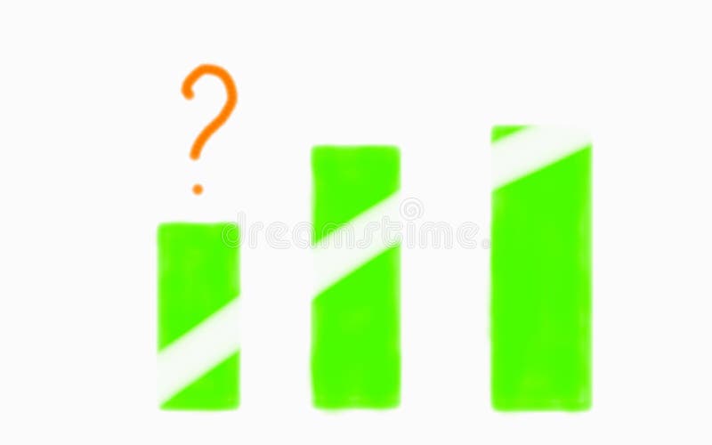 Graph with Question Mark in Style Naive Stock Illustration ...