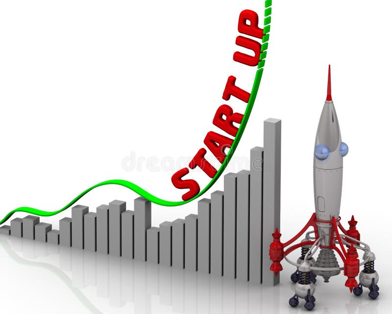 Start Up. the Graph of Growth Stock Illustration - Illustration of ...