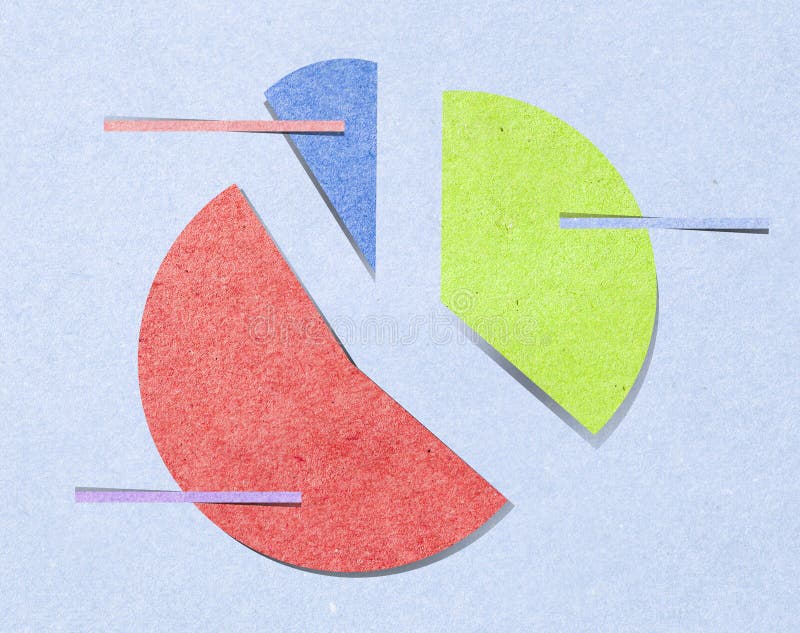 Graph with Recycled Paper Craft Stick Stock Illustration - Illustration ...