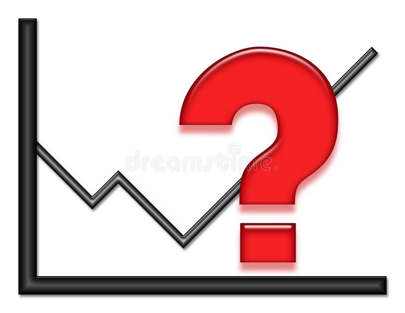 Graph with Red Question Mark Stock Illustration - Illustration of ...