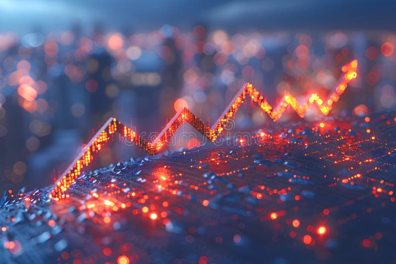 Graph with Red Rising Arrow Symbolizing Inflation Growth and ...