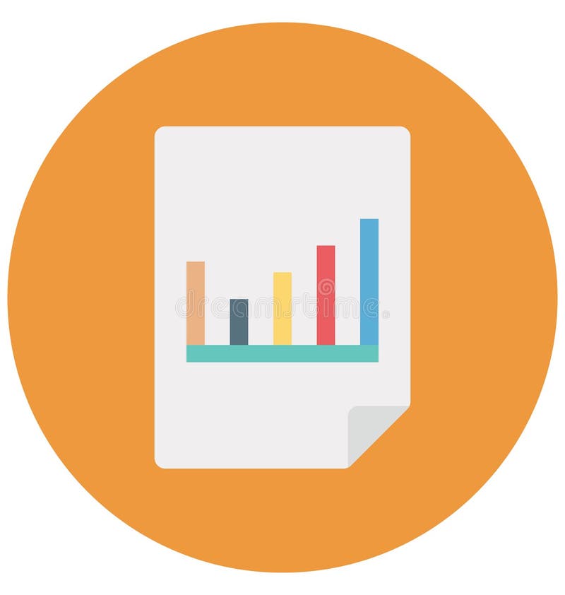 Graph Report Isolated Vector Icon that Can Be Easily Edit or Modified ...