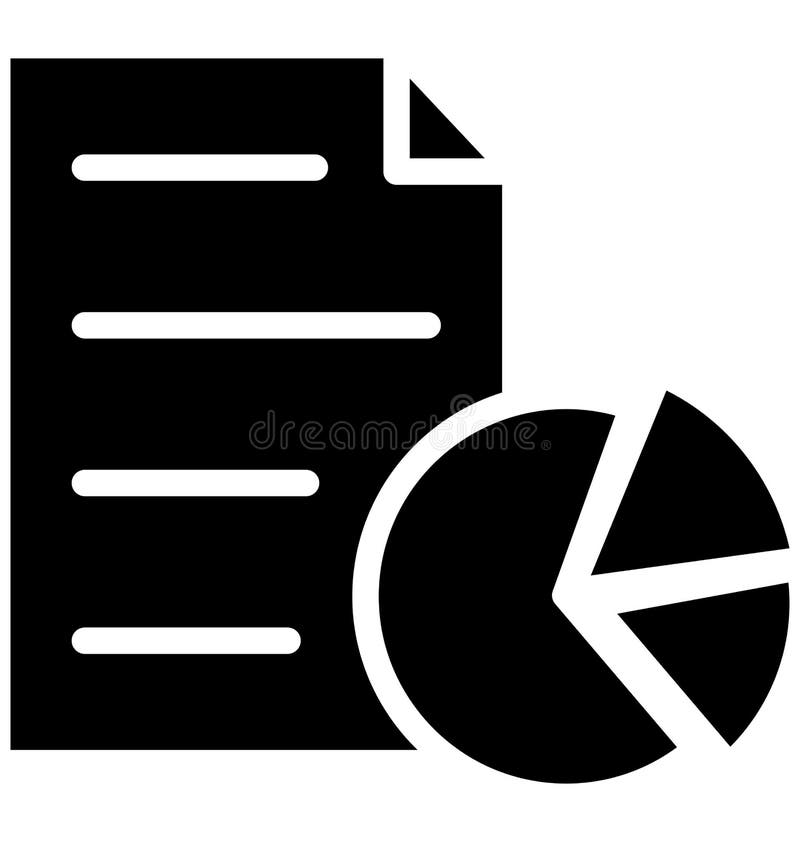Graph Report Isolated Vector Icon that Can Be Easily Modified or Edited ...