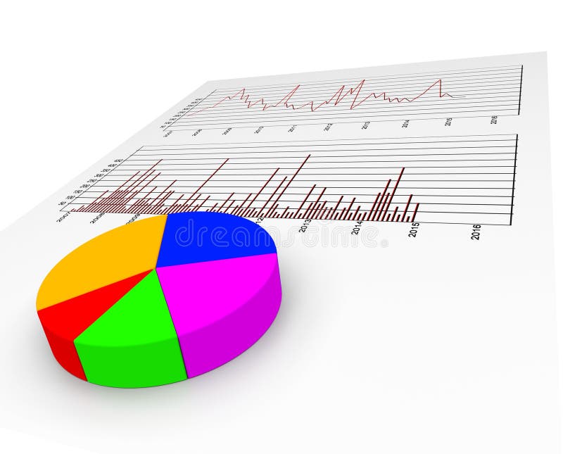 Graph Report Represents Data Corporate and Forecast Stock Illustration ...
