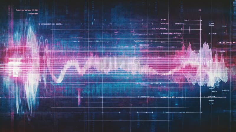 Computer sound wave stock photo. Image of signal, screen - 376887608