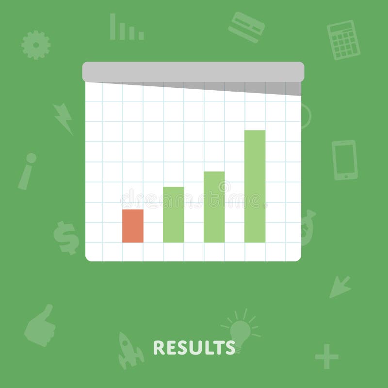 Graph Results Flat Abstract Isolated Raster Stock Illustration ...