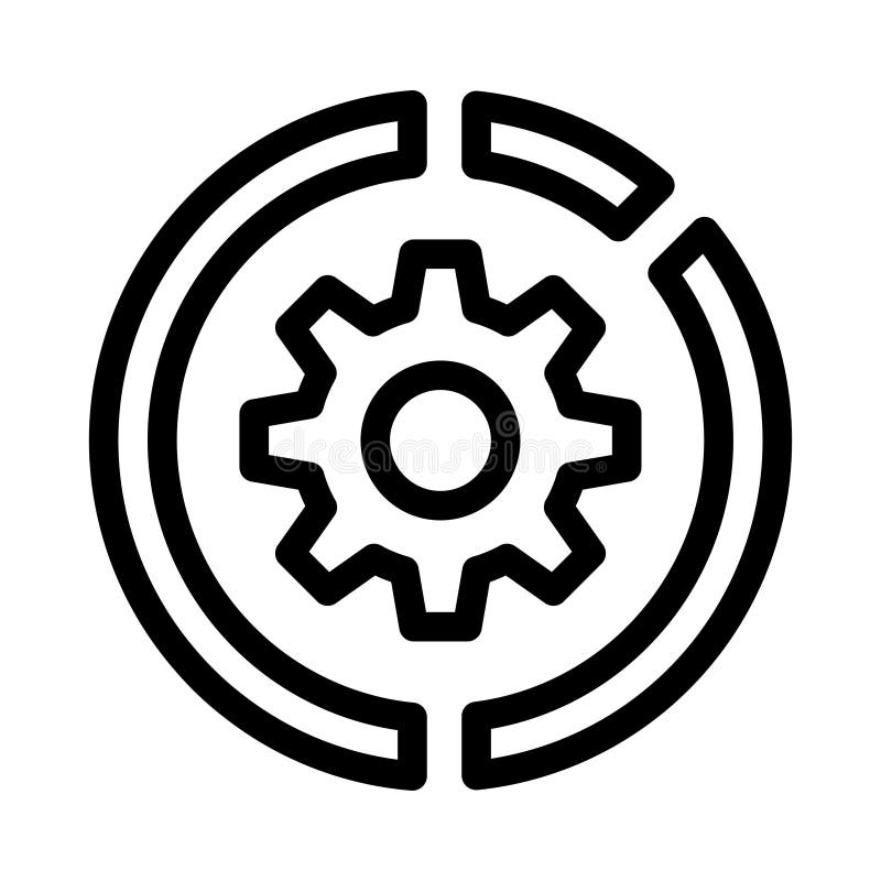 Graph Setting Vector Thin Line Icon Stock Vector - Illustration of ...