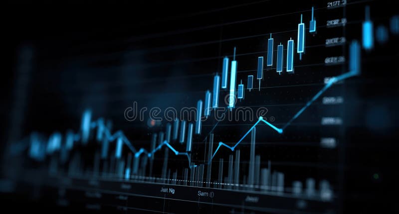 A Graph Showcasing a Line that Fluctuates Up and Down on a Dark ...