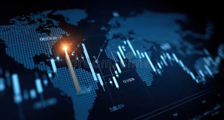 A Graph Showcasing a Line that Fluctuates Up and Down on a Dark ...