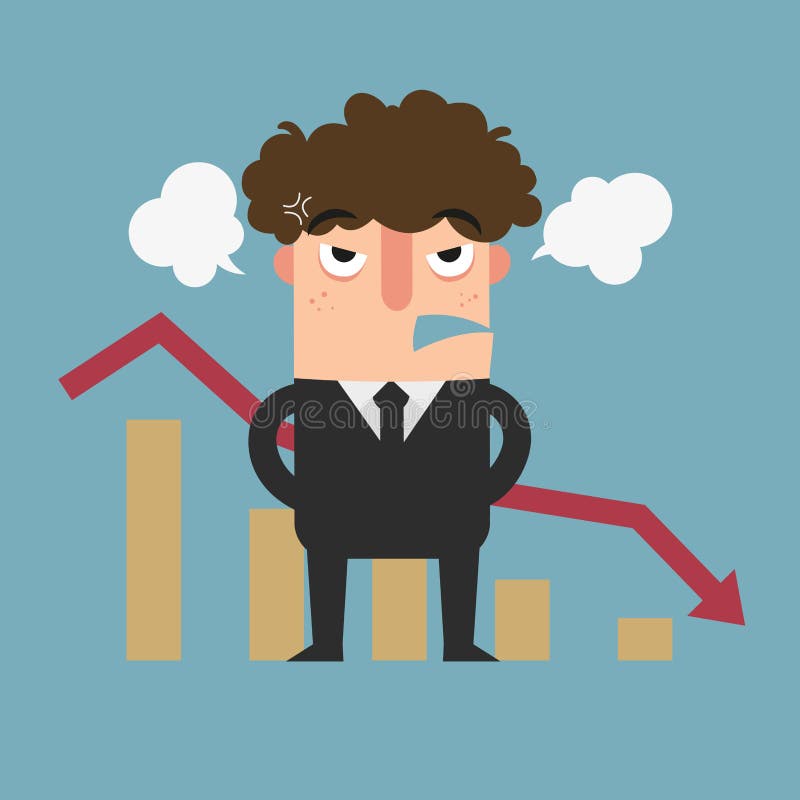 The Graph Showing Business Continues Going Down Stock Vector ...